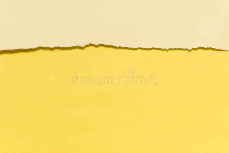 Yellow Sheets of Paper with Ripped Uneven Edges Stock Photo - Image of ...