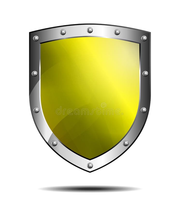 Blue Shield stock vector. Illustration of login, symbol - 15357598