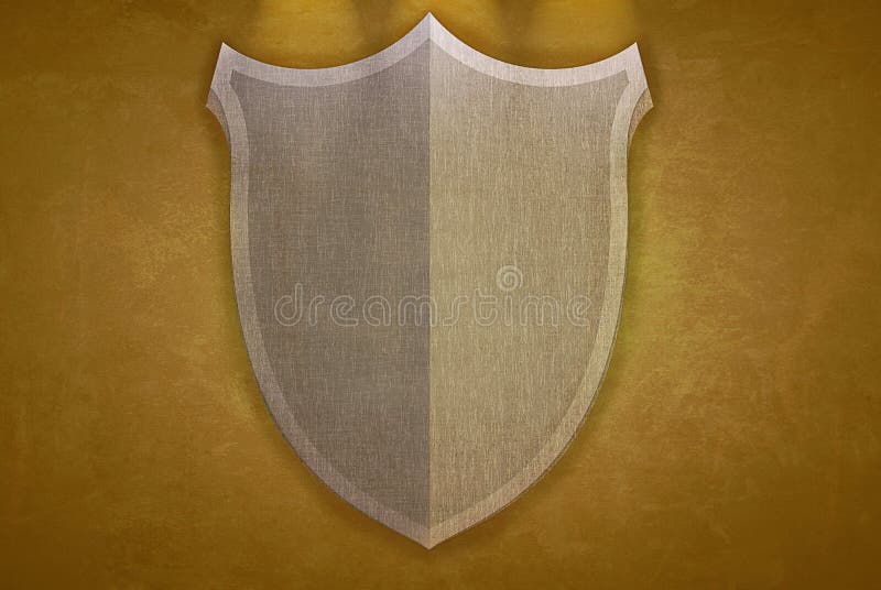 Yellow shield. stock illustration. Illustration of shield - 42400366