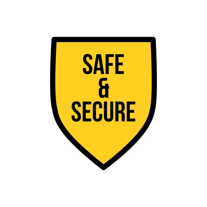 Yellow Shield Safe and Secured Logo Icon Design Template, Privacy ...