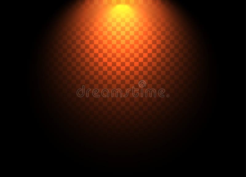 Yellow Shine Effect on Dark Stock Vector - Illustration of illumination ...