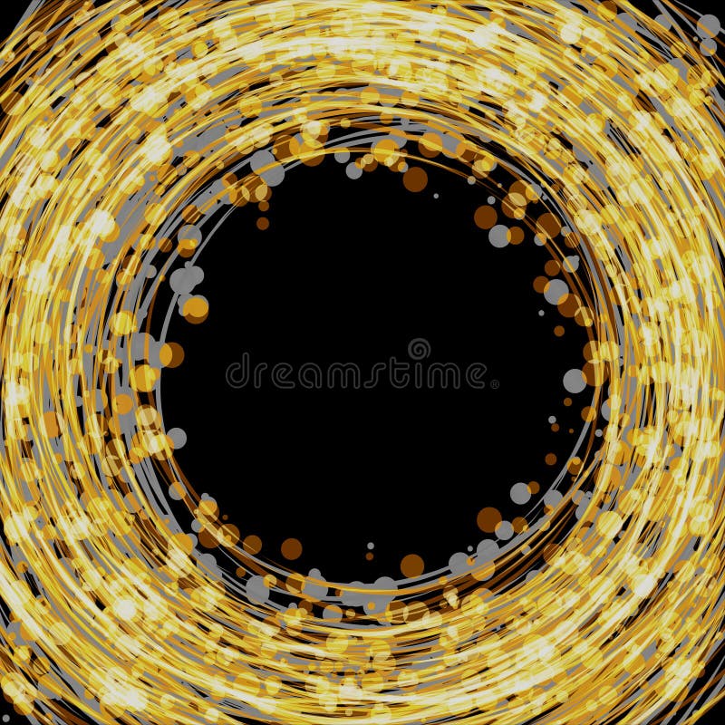 Yellow Shining Ring with Bokeh Effect Vector Hank Stock Vector ...
