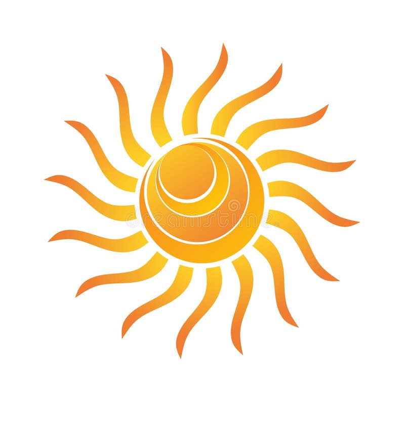 Yellow Shiny Sun Icon stock vector. Illustration of creative - 24656214
