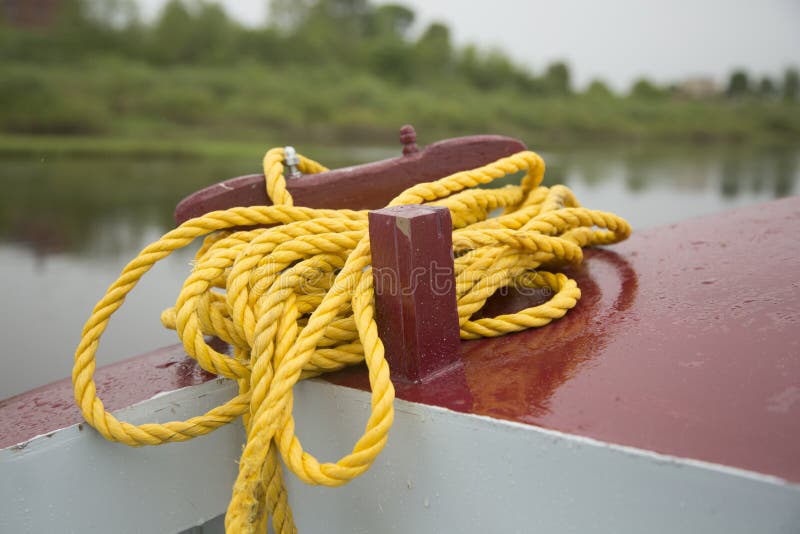 Yellow ship rope stock photo. Image of equipment, maritime - 55616230