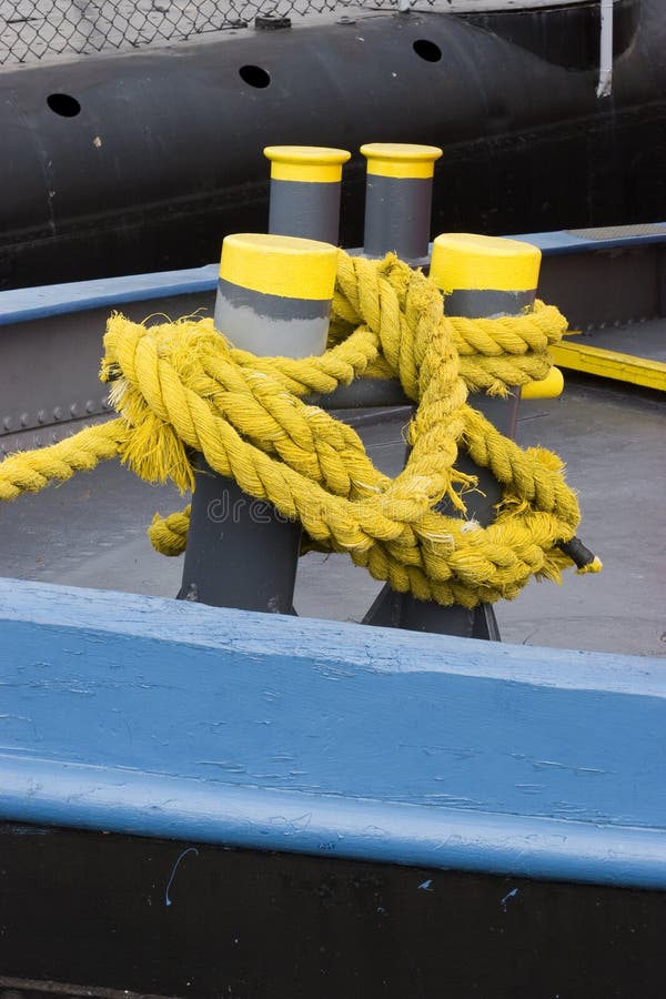 Yellow ship ropes stock photo. Image of transportation - 3155428