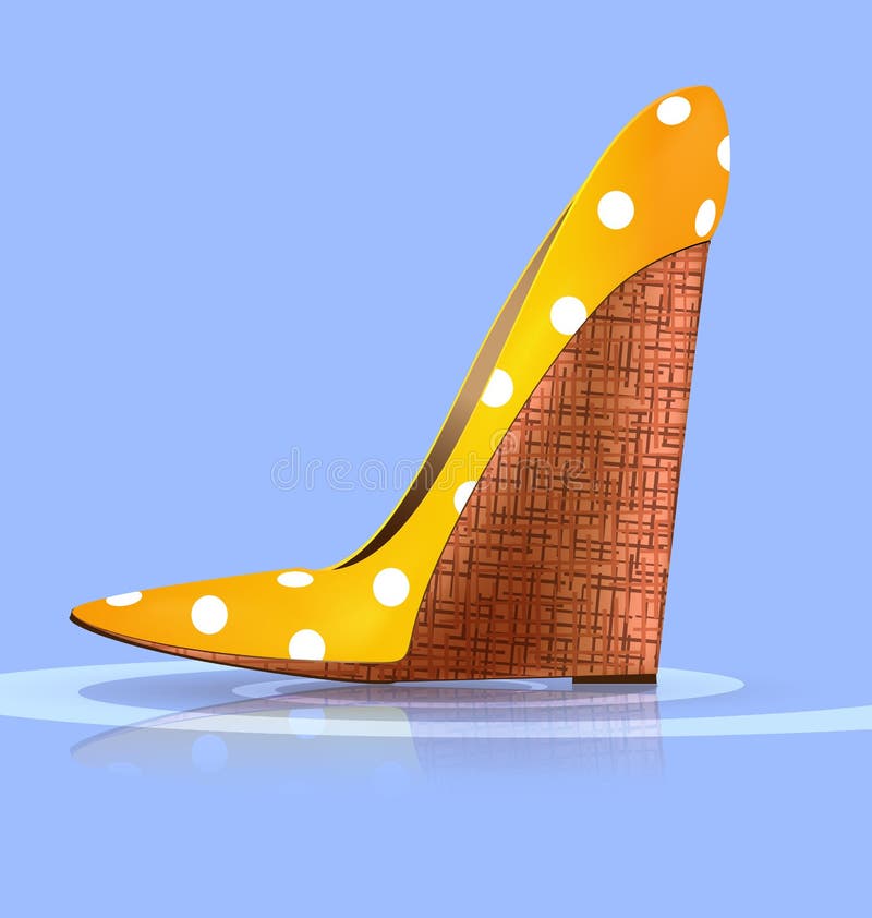 Yellow Shoe Icon, Flat Style Stock Vector - Illustration of luxury ...