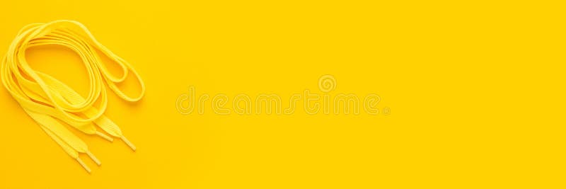 Yellow shoe laces stock image. Image of banner, copy - 330188995