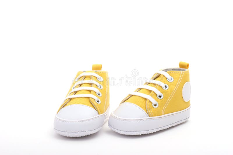 Yellow shoes stock image. Image of style, yellow, laces - 1720677