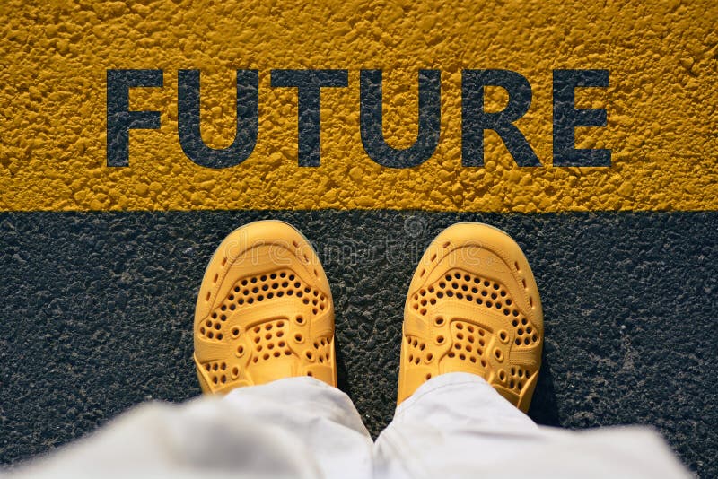 Step into the future. stock image. Image of feet, start - 43541379