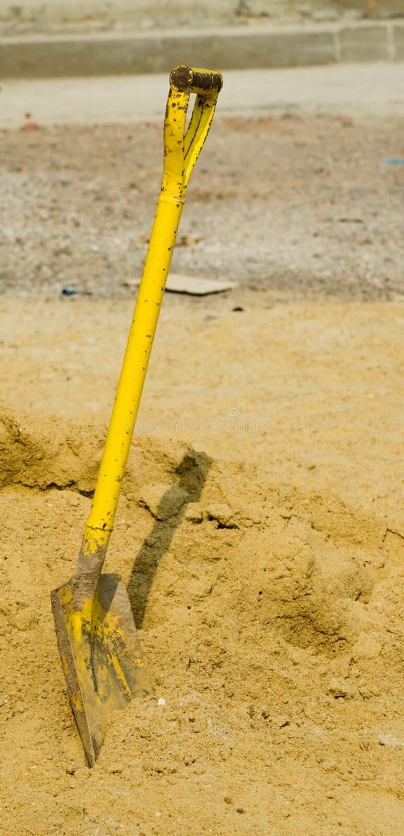 Yellow shovel stock image. Image of steel, industrial - 37535671