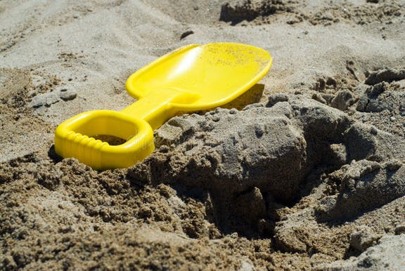 Yellow Shovel stock photo. Image of playtime, childhood - 5404868