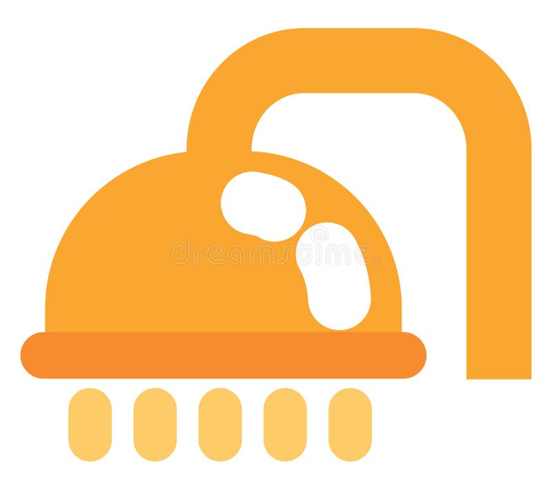 Yellow shower, icon stock vector. Illustration of clean - 258924030