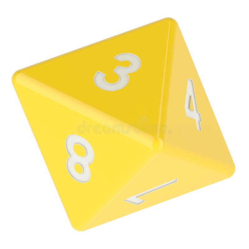 Yellow 8 Sided Die Stock Illustrations – 1 Yellow 8 Sided Die Stock ...