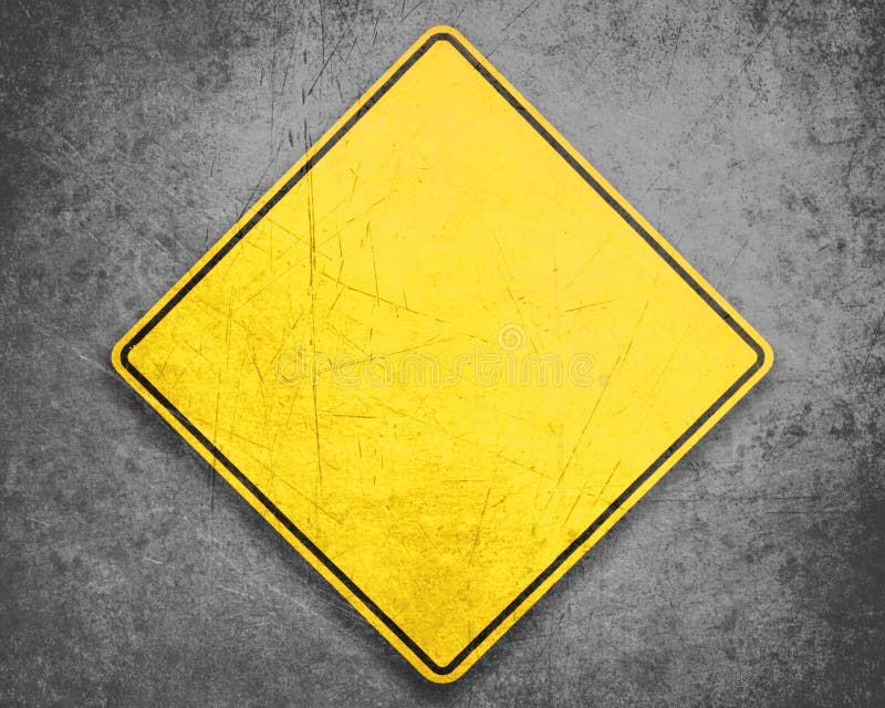 Yellow Sign stock photo. Image of construction, boundary - 24704756