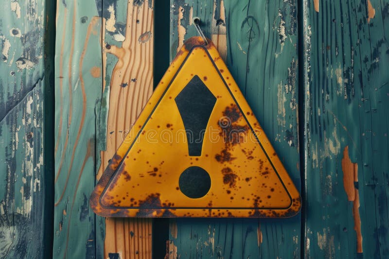 A Yellow Sign with a Black Exclamation Mark. Suitable for Warning or ...
