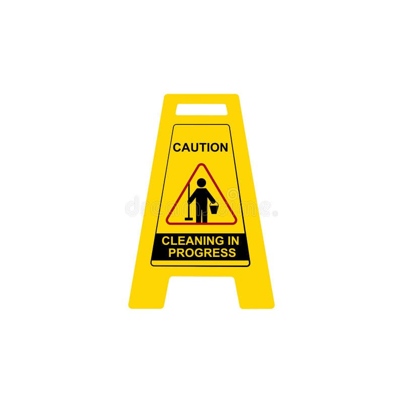 Caution Cleaning Chemicals Symbol Sign, Vector Illustration, Isolate on ...