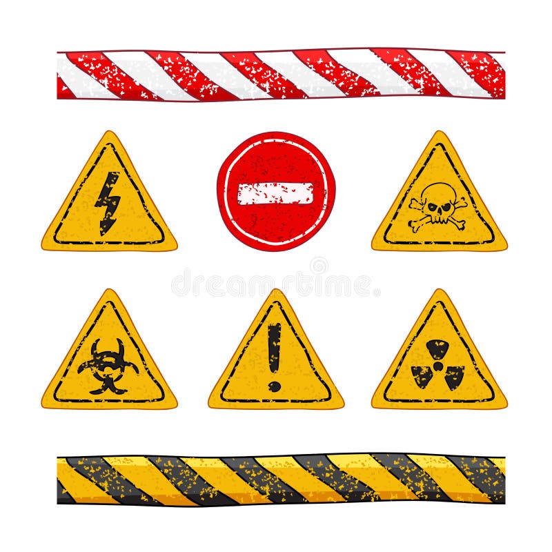 Yellow sign stock vector. Illustration of radiation, bones - 63073624
