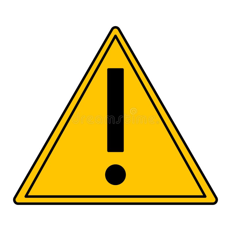 Yellow Sign Generic Caution. Stock Vector - Illustration of icon ...