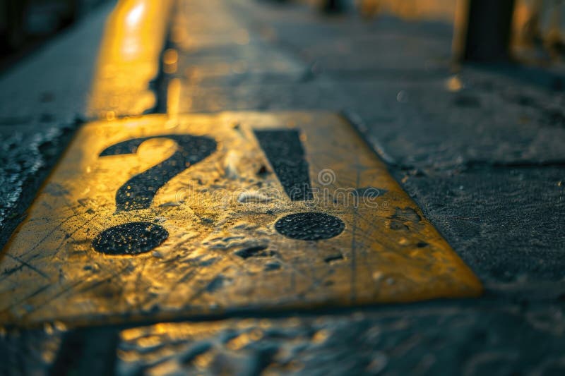 A Yellow Sign with a Question Mark Symbol. Suitable for Various Design ...