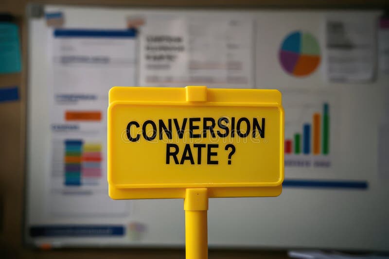 Conversion Rate Concept with Infographic Background Stock Illustration ...