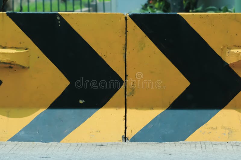 Yellow Sign Turn Right at the Street Stock Photo - Image of vehicle ...