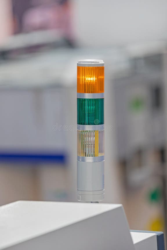 Yellow Signal Tower Light stock image. Image of technology - 223506979
