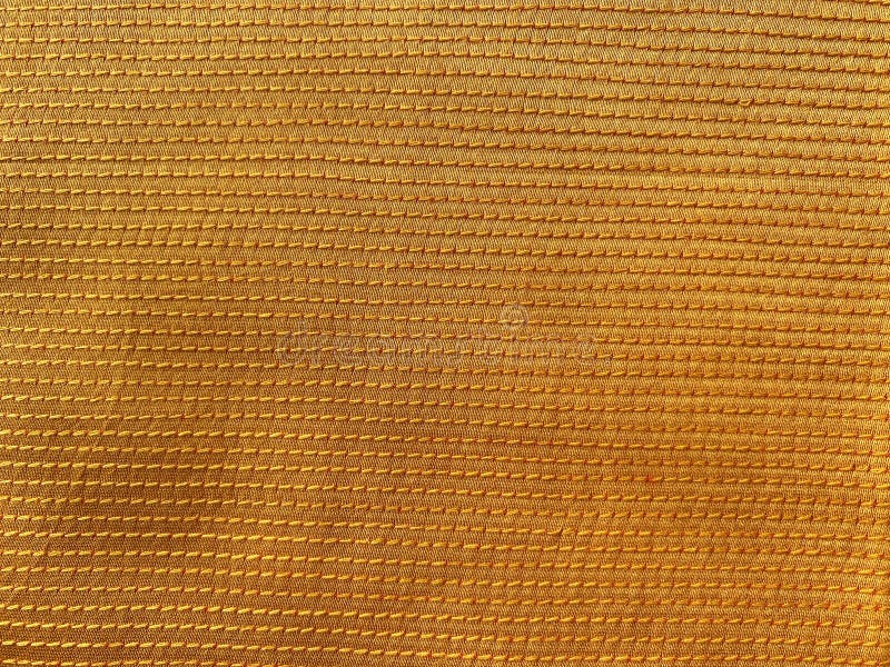 Yellow Silk Fabric Features Intricate Self-stitching Stock Photo ...