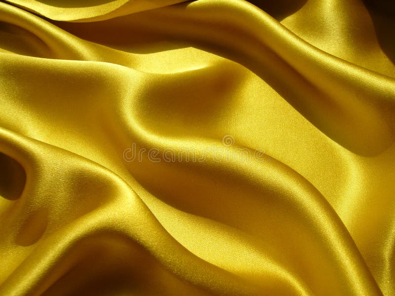 Yellow Silk Fabric. Natural Silk Stock Image - Image of orange, fashion ...