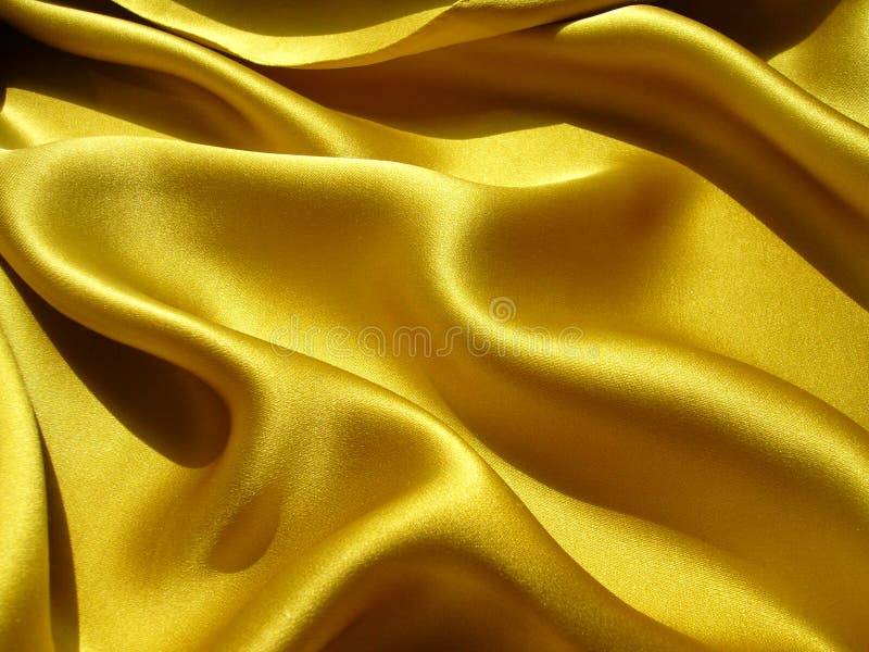 Yellow Silk Fabric. Natural Silk Stock Image - Image of background ...