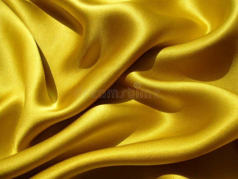 Yellow Silk Fabric. Natural Silk Stock Image - Image of coattails ...