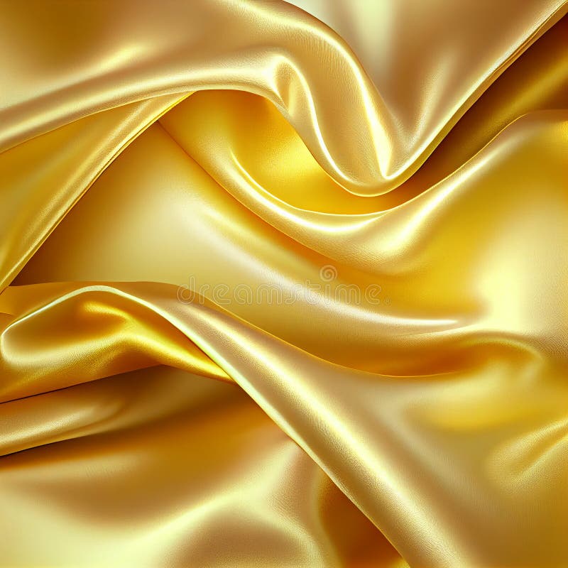 Yellow Silk Texture Background with an Elegant Feel. AI Stock ...