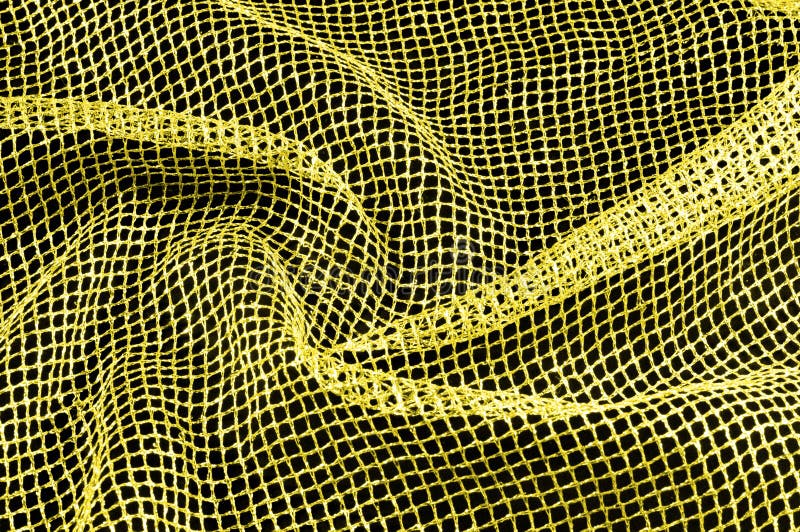 Yellow Silver Mesh Fabric, with a Woven Metallic Thread. Bring I Stock ...