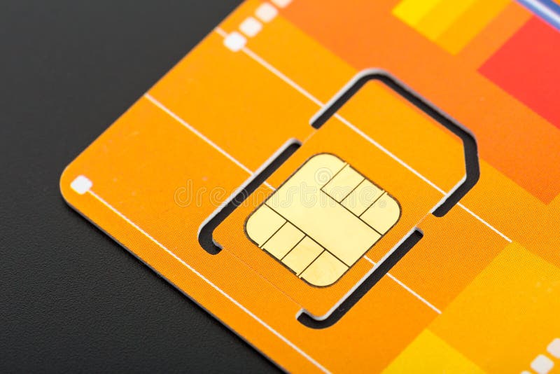 Yellow sim card stock image. Image of microchip, card - 49838243