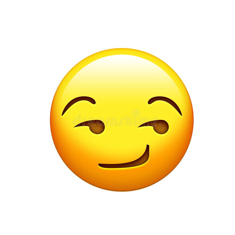 Yellow Sinister Smile Face Icon Stock Illustration - Illustration of ...