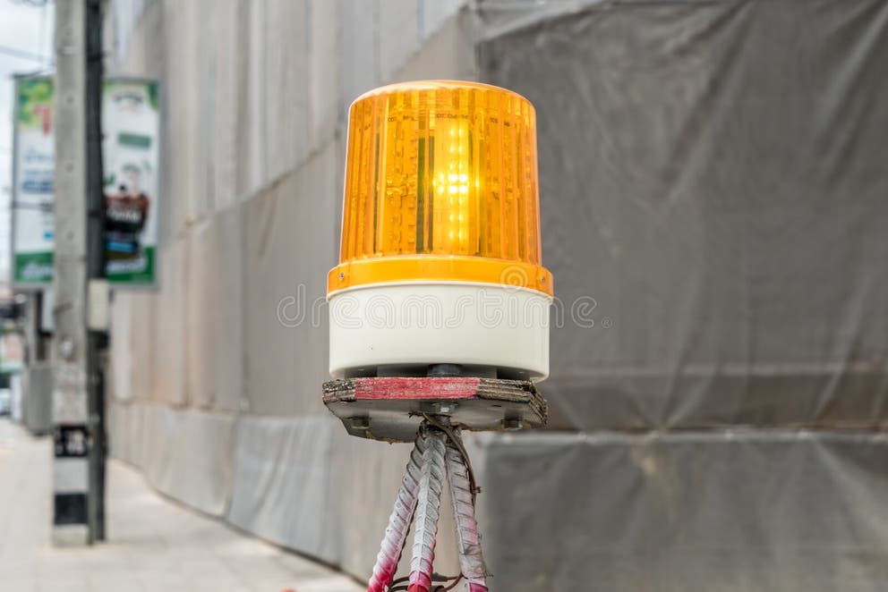 Yellow siren light stock photo. Image of accident, yellow - 74916980