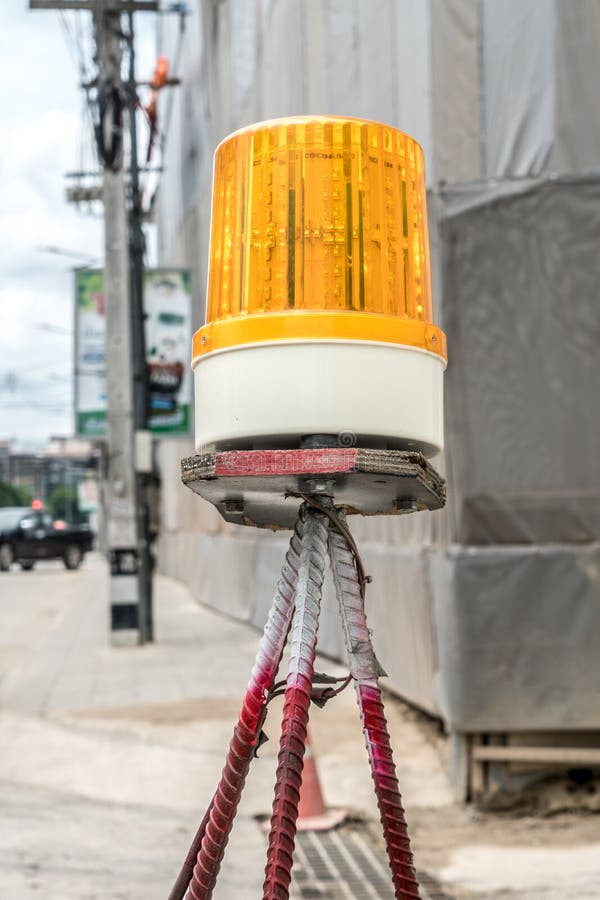 Yellow siren light stock photo. Image of sign, danger - 75144942