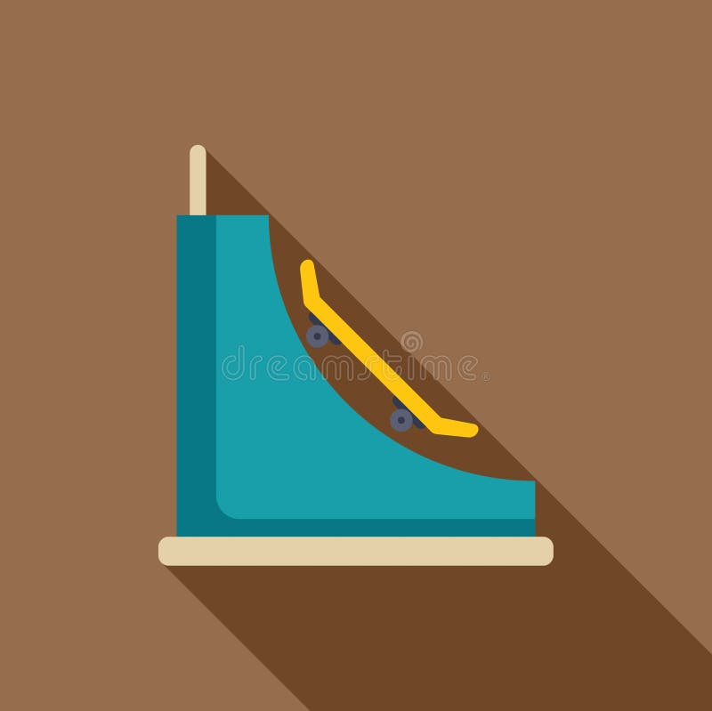 Yellow Skateboard is Going Down a Ramp at a Skatepark Stock ...