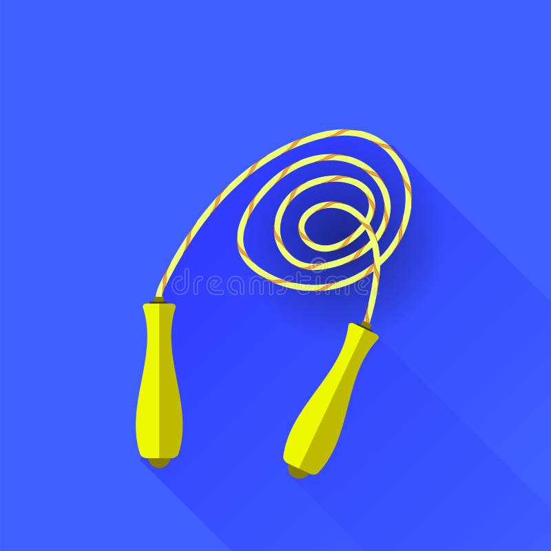 Yellow Skipping Rope stock illustration. Illustration of exercise ...