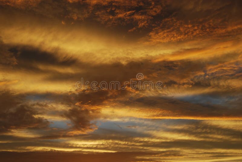 Yellow sky sunset stock image. Image of beauty, sunlight - 43965431