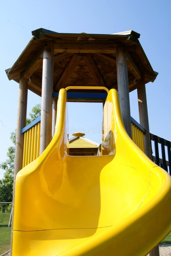 Yellow slide stock image. Image of kids, families, babies - 14999551