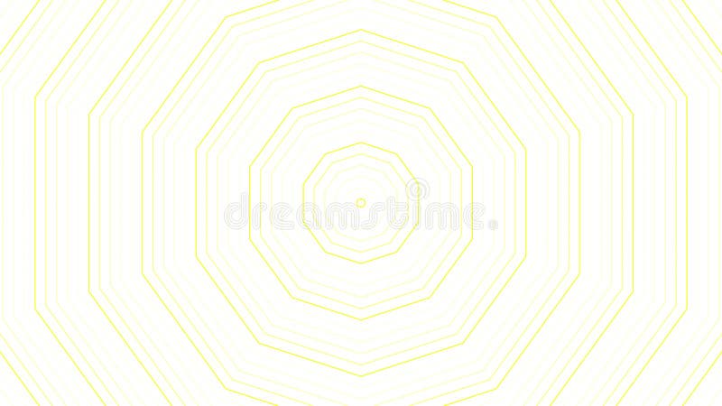 Yellow Slim Decagon Star Simple Flat Geometric on White Background Loop ...