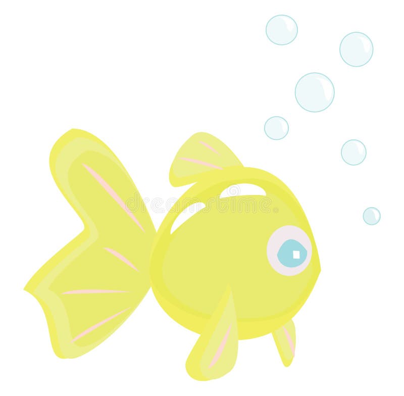 Yellow Small Fish, Illustration, Vector Stock Vector - Illustration of ...