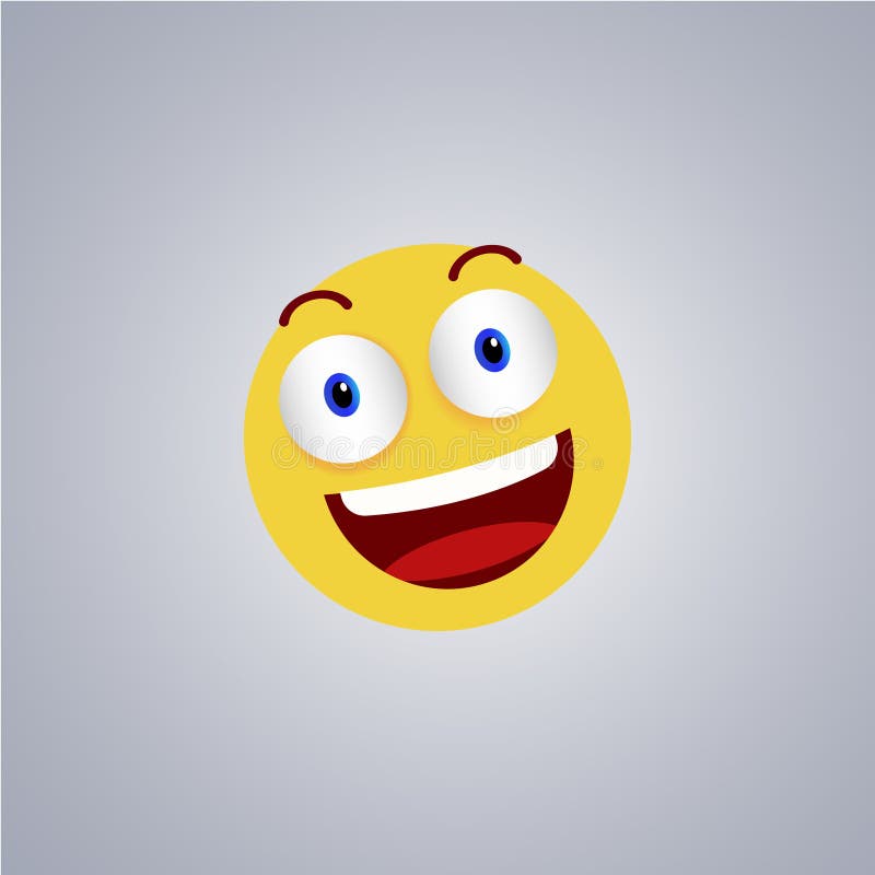 Yellow Smile Icon on a Black Background. Vector Stock Vector ...