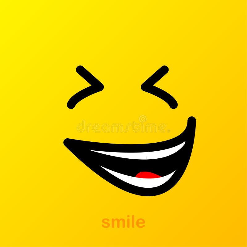 Yellow Smile. Smile Icon. Vector Emoticon Set. Vector Background Stock ...