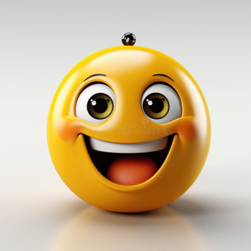 A Yellow Smiley Face with a Big Smile on it S Face Stock Illustration ...