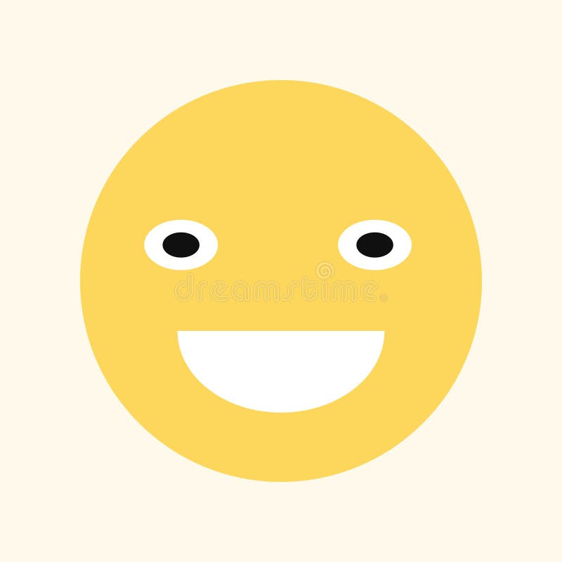 Yellow Smiley Face Depicting the Joy of Chatting Stock Vector ...