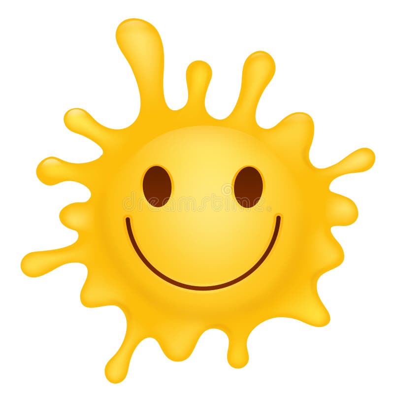 Sad Yellow Sphere Smiley Face with Banner in Hands Stock Illustration ...