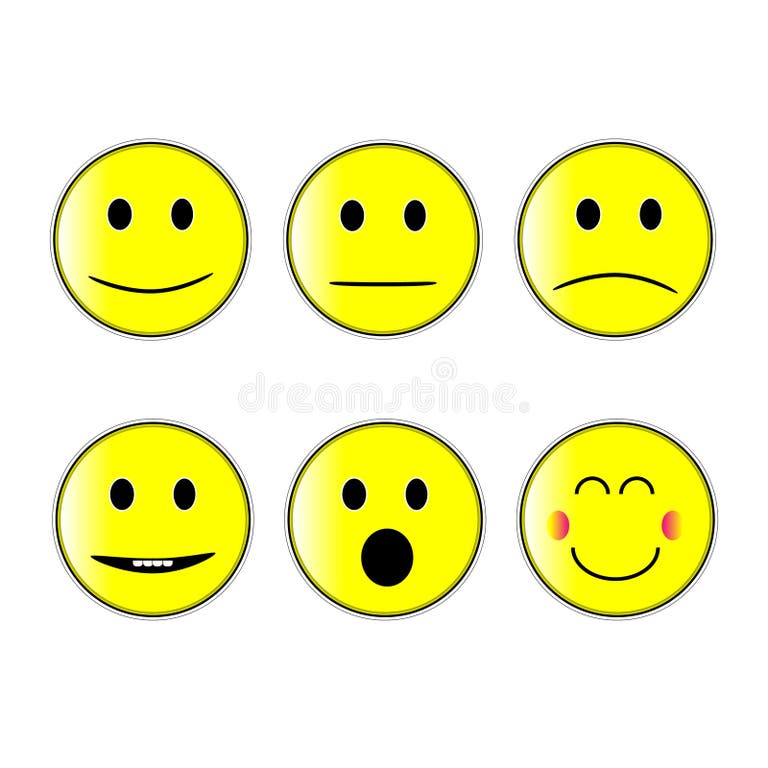 Yellow Smileys stock vector. Illustration of happy, yellow - 259018306