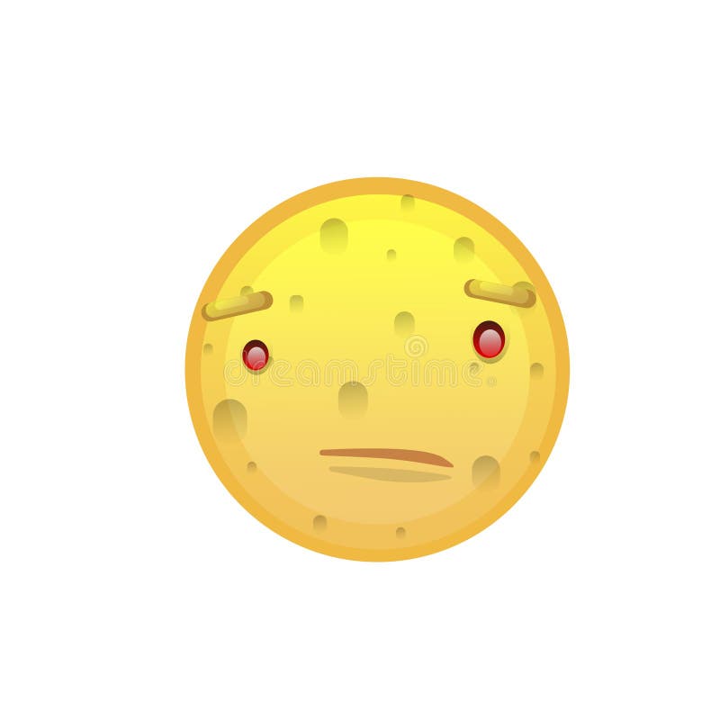 Vector Yellow Disappointed Expression Face Icon Stock Vector ...