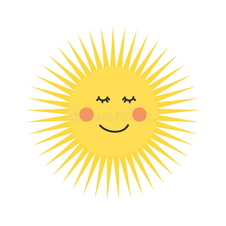 Yellow Smiling Sun Icon stock vector. Illustration of infographic ...